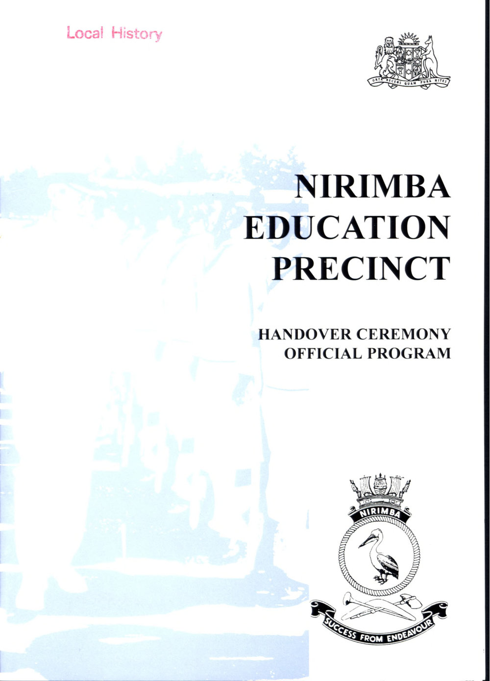 NIRIMBA Education Precinct handover official program, 1995 | Blacktown ...