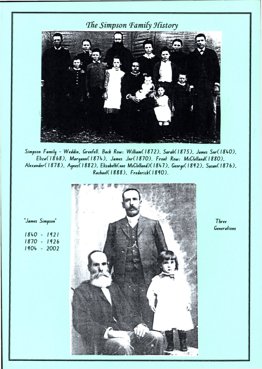 The Simpson Family History | Blacktown Memories